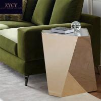 China Polygon Marble Metal Coffee Table Modern Italian Hotel Villa Decor Design for sale