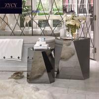 China Polygon Marble Metal Coffee Table Modern Italian Hotel Villa Decor Design for sale