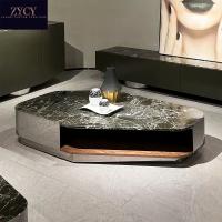 China Modern Italian Marble Coffee Table High End Villa Durable Movable Storage for sale