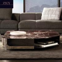China Modern Italian Marble Coffee Table High End Villa Durable Movable Storage for sale