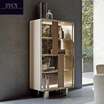 China High End Solid Wood Wine Cabinet for Living Room Hotels for sale