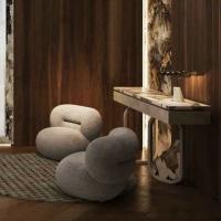 China Integrated Stone Side Table Stainless Steel Legs Artistic Entryway Decor Drawers Luxury for sale