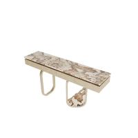 China Integrated Stone Side Table Stainless Steel Legs Artistic Entryway Decor Drawers Luxury for sale