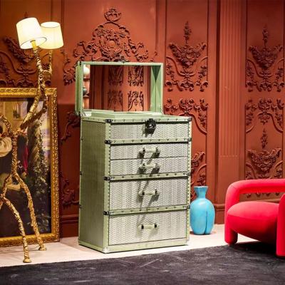 China Italian Stainless Steel Jewelry Cabinet Floor Standing Precious Stones Storage for sale