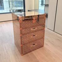 China Italian Stainless Steel Jewelry Cabinet Floor Standing Precious Stones Storage for sale