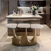 China Convertible Metal Console Table Modern Luxury Entryway Storage Irregular Foldable Front Platform for sale