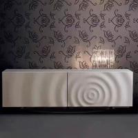 China TV Stand Light Luxury Modern Design Italian Style Solid Wood Stainless Steel for Living Room Hotel for sale