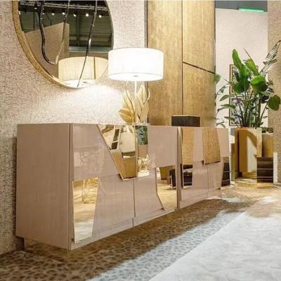 China Light Luxury Sideboard Italian Stainless Steel for Home Villa Hotel Living Room for sale