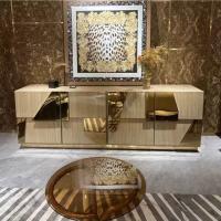 China Light Luxury Sideboard Italian Stainless Steel for Home Villa Hotel Living Room for sale