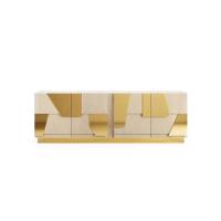 China Light Luxury Sideboard Italian Stainless Steel for Home Villa Hotel Living Room for sale