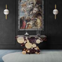 China Portuguese Stainless Steel Bubble Table Entrance Wall Bespoke Glass Villa Modern for sale