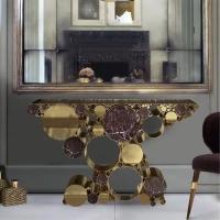 China Portuguese Stainless Steel Bubble Table Entrance Wall Bespoke Glass Villa Modern for sale