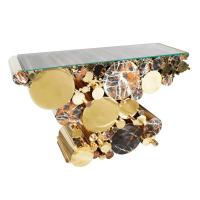 China Portuguese Stainless Steel Bubble Table Entrance Wall Bespoke Glass Villa Modern for sale