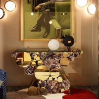 China Portuguese Stainless Steel Bubble Table Entrance Wall Bespoke Glass Villa Modern for sale