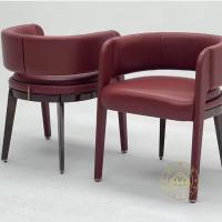 China Stainless Steel Designer Dining Chair Wooden Leather Leisure Modern for Home for sale