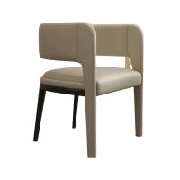 China Stainless Steel Designer Dining Chair Wooden Leather Leisure Modern for Home for sale