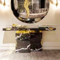 China Marble Console Table Gold Metal Base Entryway Living Room Hallway Decorative Accent for sale