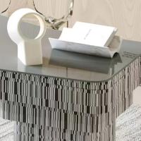 China Irregular Wave Edge Sintered Stone Table Modern Office Furniture Stainless Steel Writing Desk for Home Villa Hotel for sale