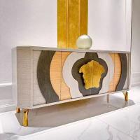 China Entrance Cabinet Italian Style Solid Wood Light Luxury Modern Sideboard for High End Living Room for sale