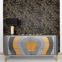 China Entrance Cabinet Italian Style Solid Wood Light Luxury Modern Sideboard for High End Living Room for sale