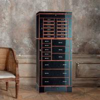 China Italian Wooden Jewelry Cabinet Villa Home Living Room Designer Artistic Mirror Storage High End for sale