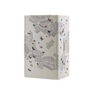 China Handmade Solid Wood Sideboard Butterfly Design Light Luxury Storage Cabinet for sale