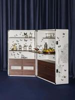 China Handmade Solid Wood Sideboard Butterfly Design Light Luxury Storage Cabinet for sale