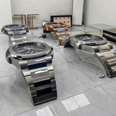 China Designer Stainless Steel Tea Coffee Table Tempered Glass Home Villa Decor for sale