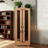 China Modern Safe Jewelry Cabinet Stainless Steel Leather Lock Password Italian Style Design for sale