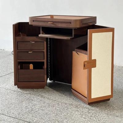 China Light Luxury Solid Wood Dressing Table Cabinet Two Drawers Eco Friendly Italian Style for sale
