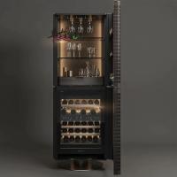 China Vertical Pattern Glass Door Display Cabinet Rotating Floor Standing Storage for sale
