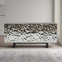 China Mirrored Four Door Solid Wood Sideboard Italian Style Modern Light Luxury Living Room Storage for sale