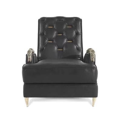 China Reclining Sofa Chair Green Snake Design Velvet Pure Copper Legs for Living Room Bedroom for sale