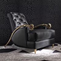 China Reclining Sofa Chair Green Snake Design Velvet Pure Copper Legs for Living Room Bedroom for sale