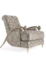 China Reclining Sofa Chair Green Snake Design Velvet Pure Copper Legs for Living Room Bedroom for sale