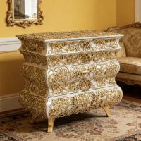 China Hidden Drawer Door Storage Cabinet Copper Decorative Luxury Style Living Room Designer Artistic Chest for sale