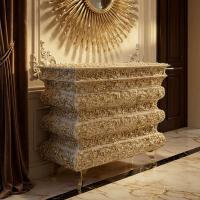 China Hidden Drawer Door Storage Cabinet Copper Decorative Luxury Style Living Room Designer Artistic Chest for sale