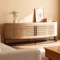 China Rotating TV Stand Rolling Drawer Sideboard Italian Minimalist Modern Wood Panel for Living Room Hotel for sale
