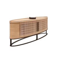 China Rotating TV Stand Rolling Drawer Sideboard Italian Minimalist Modern Wood Panel for Living Room Hotel for sale