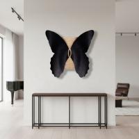 China French Doors Butterfly Solid Wood Wine Cabinet Wall Mounted Modern Art Decor for sale
