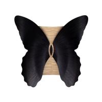 China French Doors Butterfly Solid Wood Wine Cabinet Wall Mounted Modern Art Decor for sale