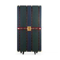 China Retro Mobile Wine Cooler Leather Storage Cabinet Portable Fashion Bar Design for sale