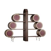 China Open Storage Rack Rotating Door Bookshelf Light Luxury Wooden Irregular Multi Layer Home Decor Display for sale