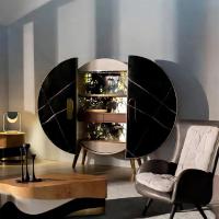 China Wall Mounted Designer Solid Wood Wine Cabinet Sideboard Storage Design for sale