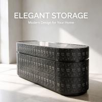 China Electric Lifting Storage Cabinet Solid Wood Stainless Steel Space Saving Sideboard for sale
