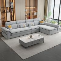 China Chenille Cotton Linen Fabric L Shaped Sofa Set Modern Wash Free Design for sale