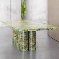 China Rectangular Marble Dining Table Creative Designer Modern High End for Hotel Villa Restaurant for sale