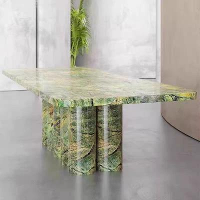 China Rectangular Marble Dining Table Creative Designer Modern High End for Hotel Villa Restaurant for sale