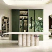 China Rectangular Marble Dining Table Creative Designer Modern High End for Hotel Villa Restaurant for sale