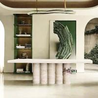China Rectangular Marble Dining Table Creative Designer Modern High End for Hotel Villa Restaurant for sale